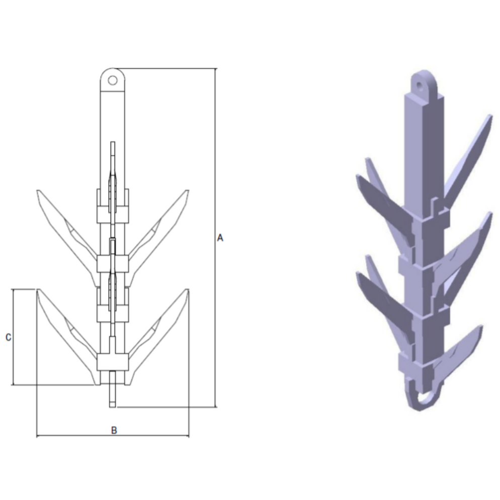 Sliding Prongs | Fk-marine.com - Offshore, Deep Sea Cable Laying Equipment